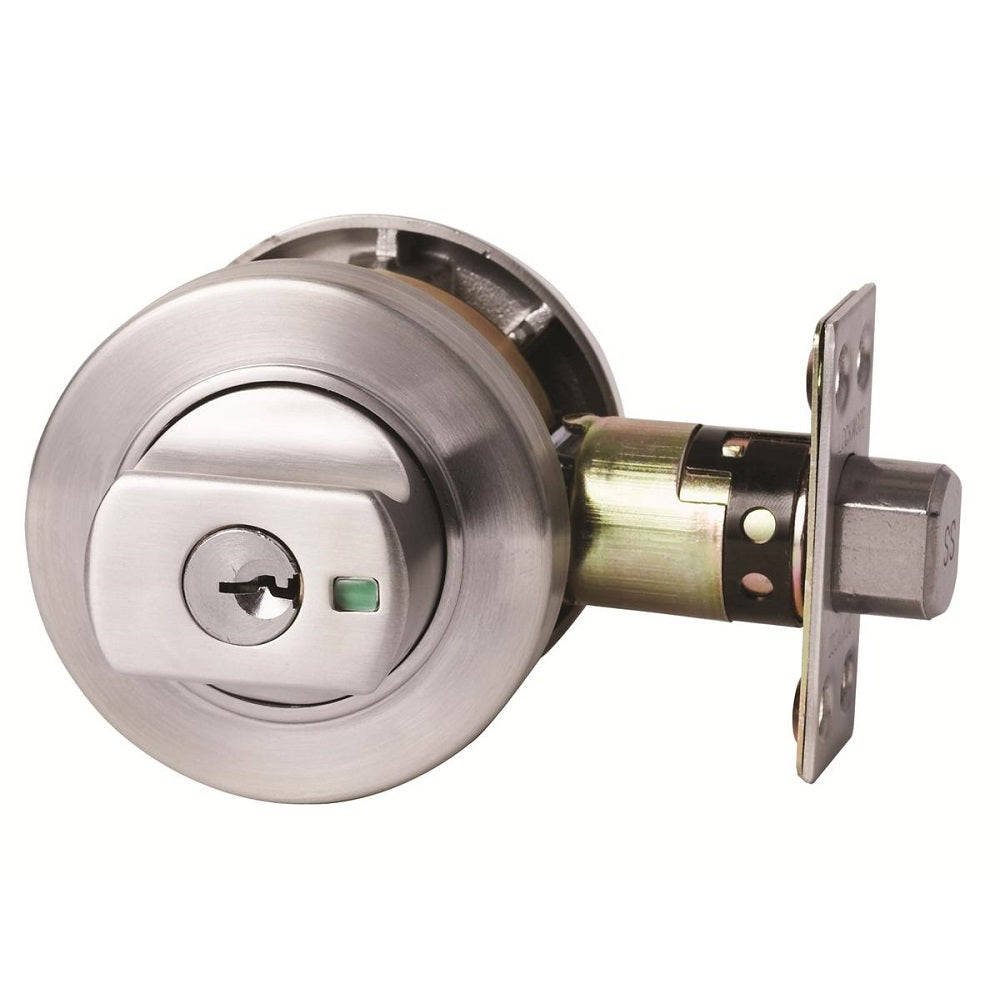 Lockwood Paradigm Double Cylinder Deadbolt Round Satin Stainless Steel ...