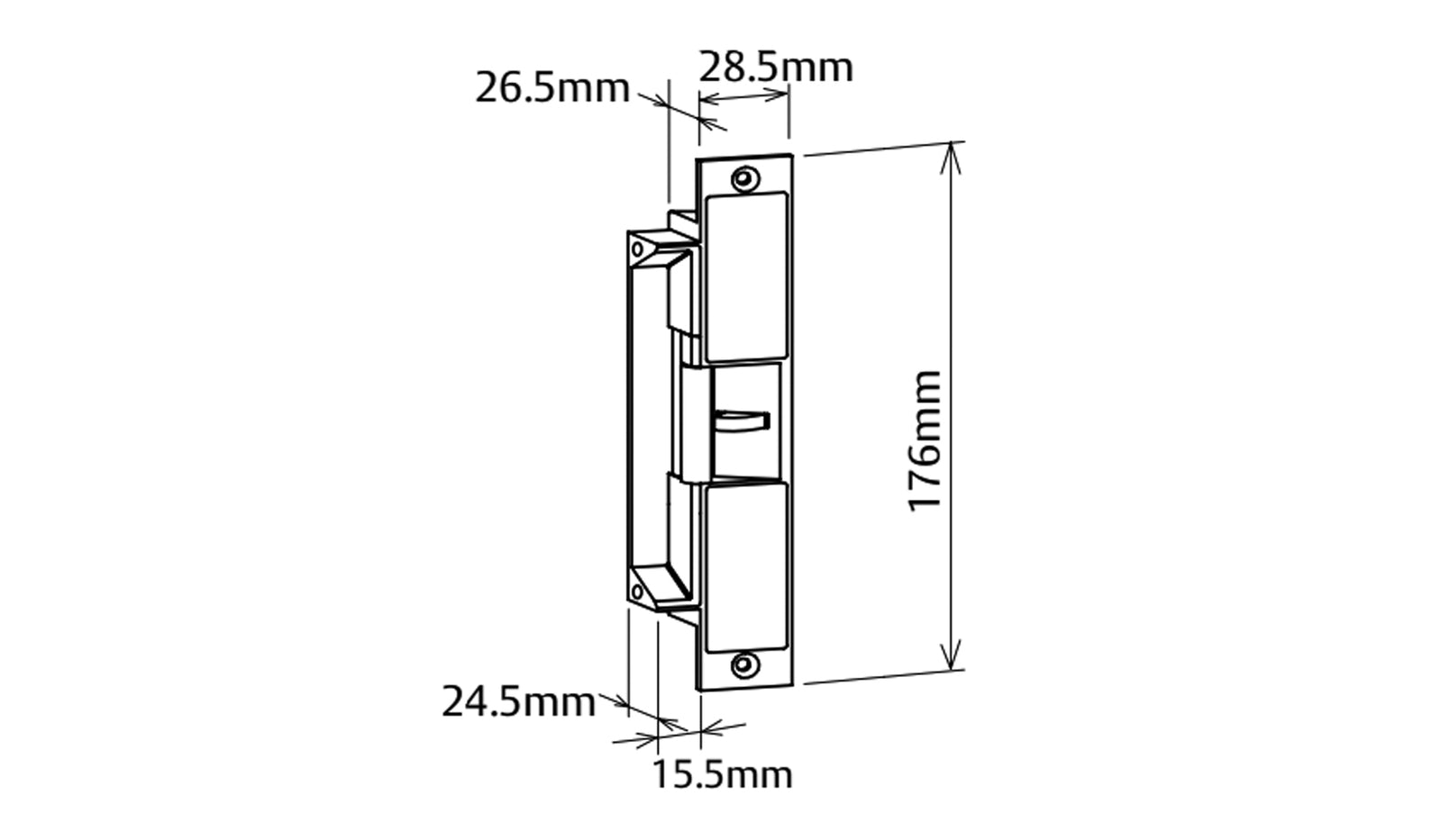 Trimec ES2000 Electric Strike Non Monitored PTL 12VDC Fire Rated 110201 ...