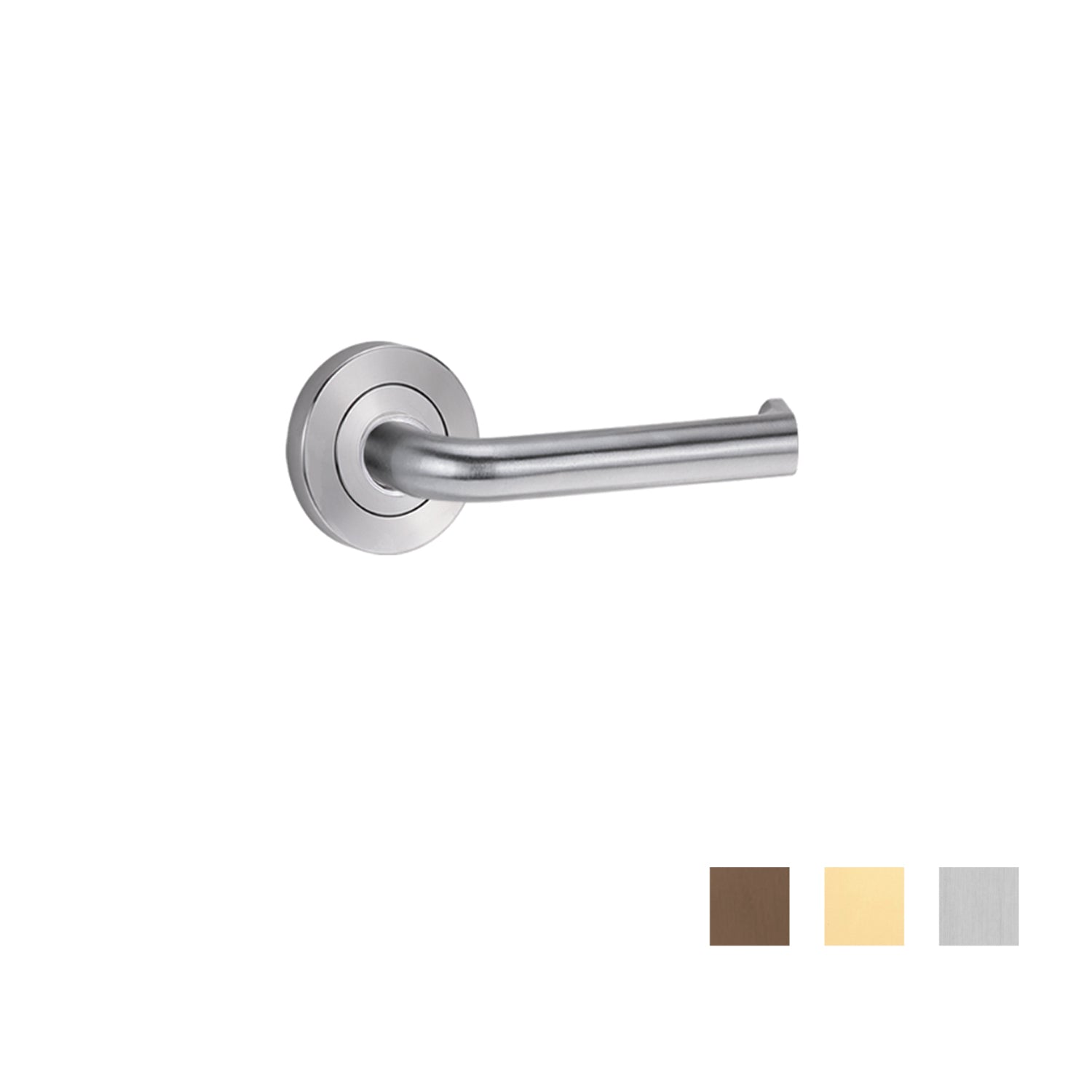 Lockwood Symphony 102 Door Lever on Round Rose Full Set | Keeler Hardware