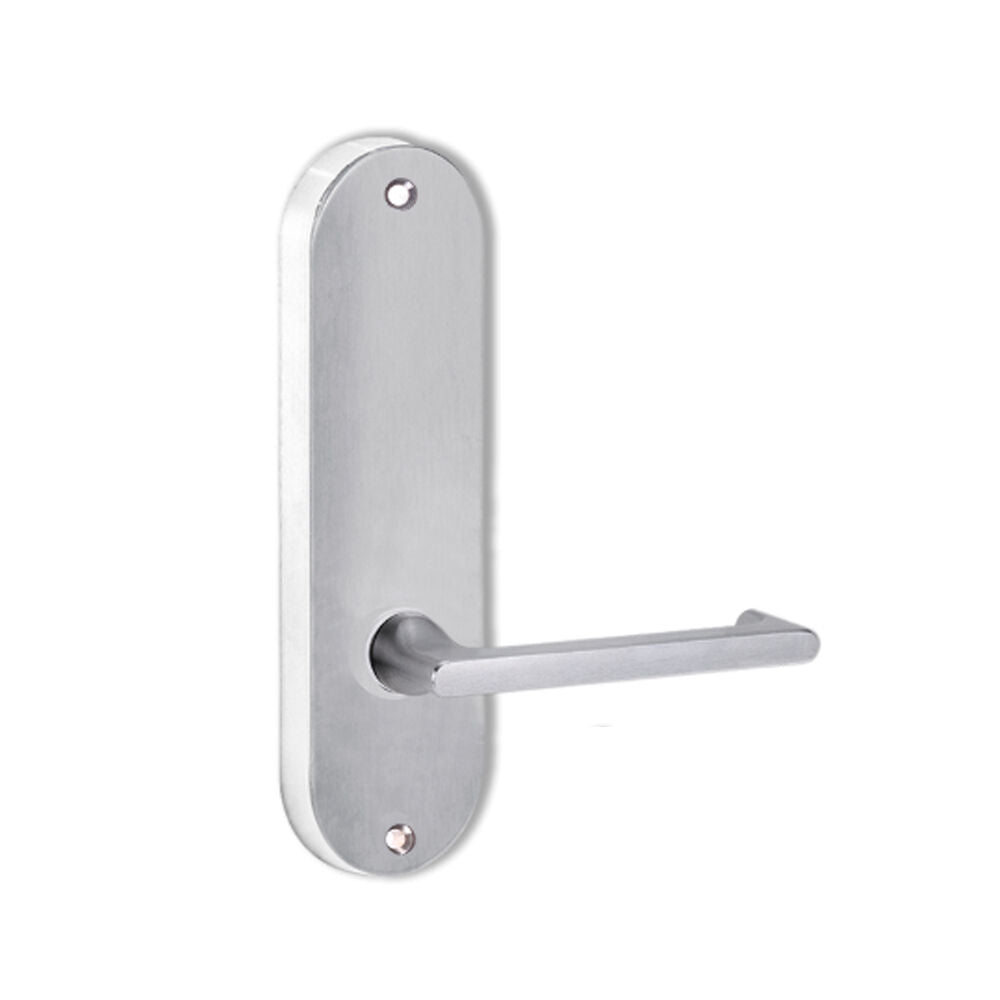 Lockwood Door Handle Round End Plate With 118 Lever Satin Chrome 2905 ...