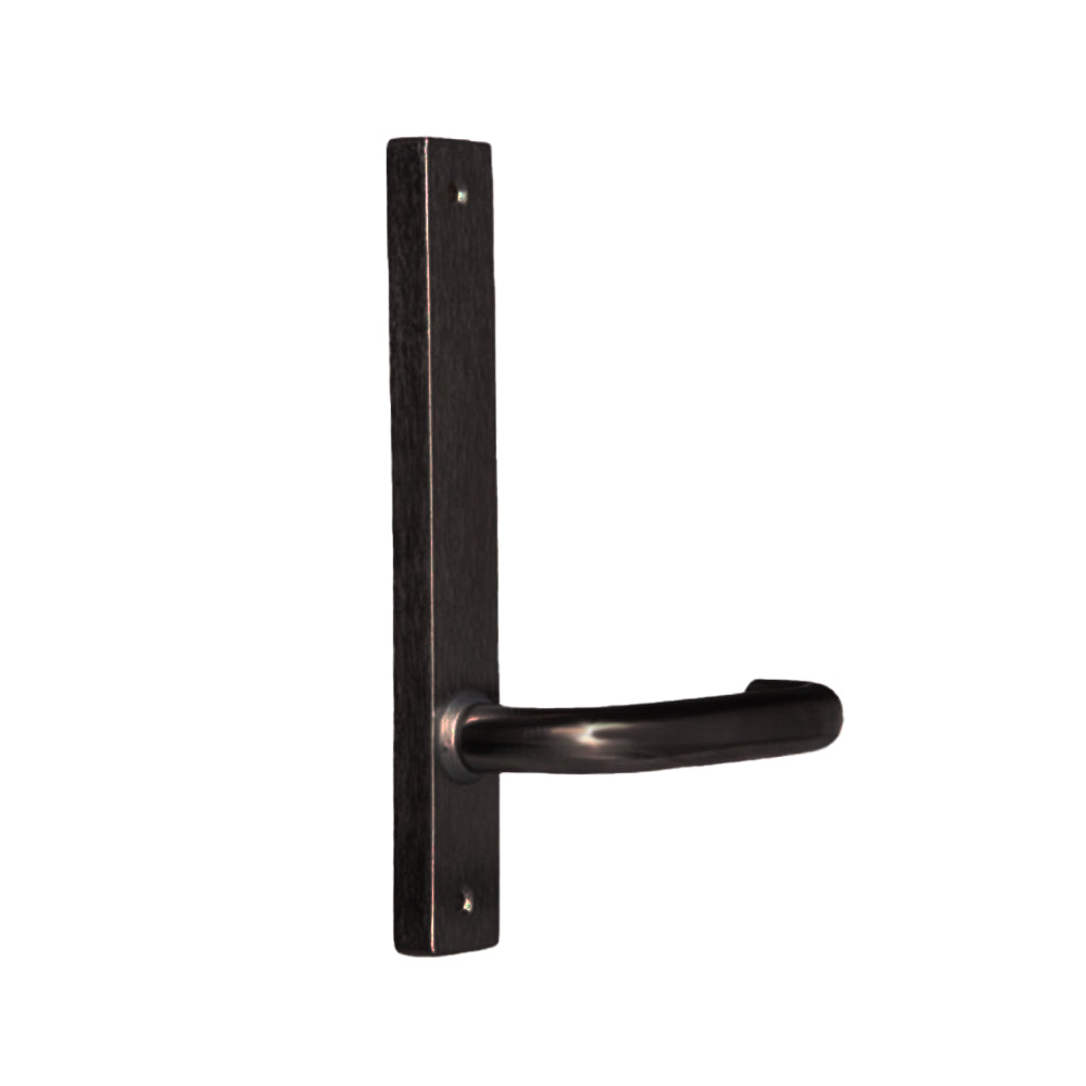 Lockwood Narrow Square End Plate Visible Fix with Lever Matt Black 4905 ...