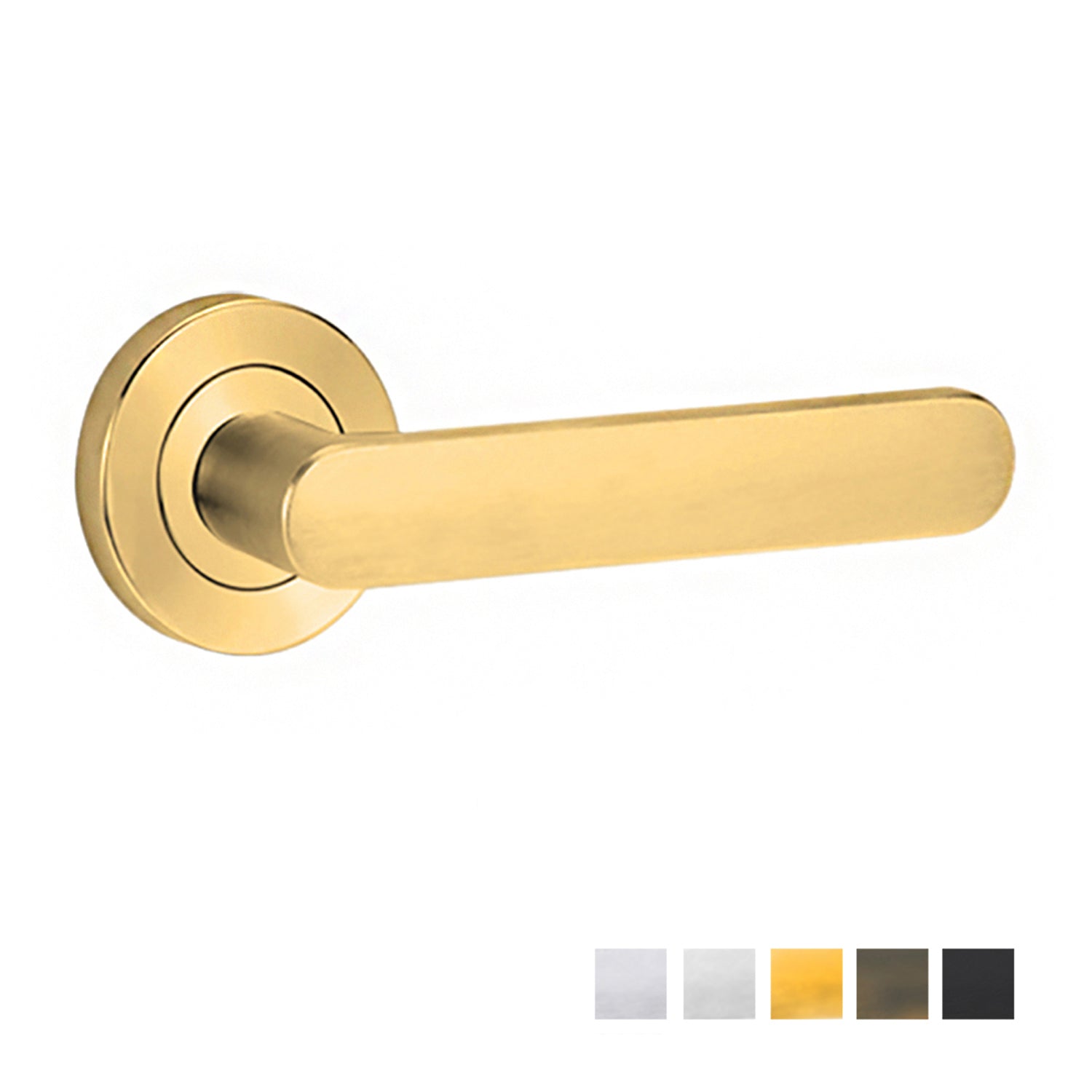 Lockwood Symphony 106 Door Lever on Round Rose Full Set | Keeler Hardware