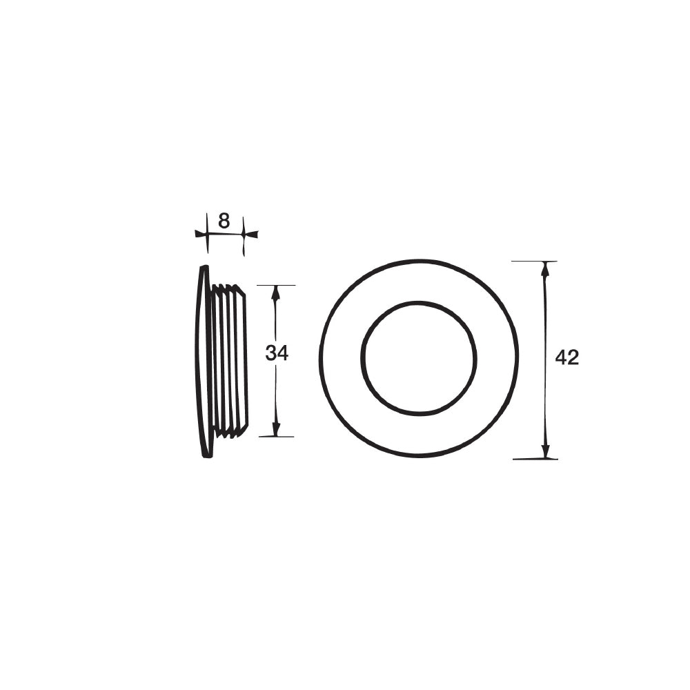 Kethy Cabinet Flush Pull Sliding Door 42mm Satin Chrome D30834SAT ...