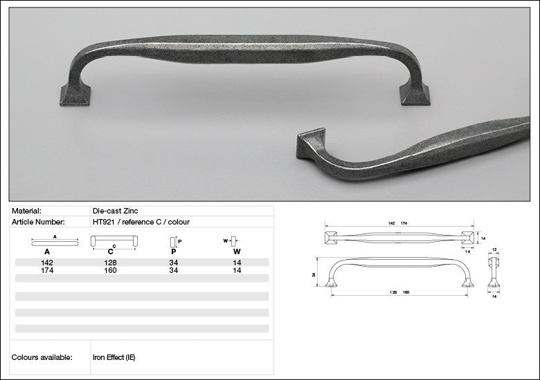 Kethy Cabinet Handle HT921 Hampton Zamak Die-cast Zinc | Keeler Hardware