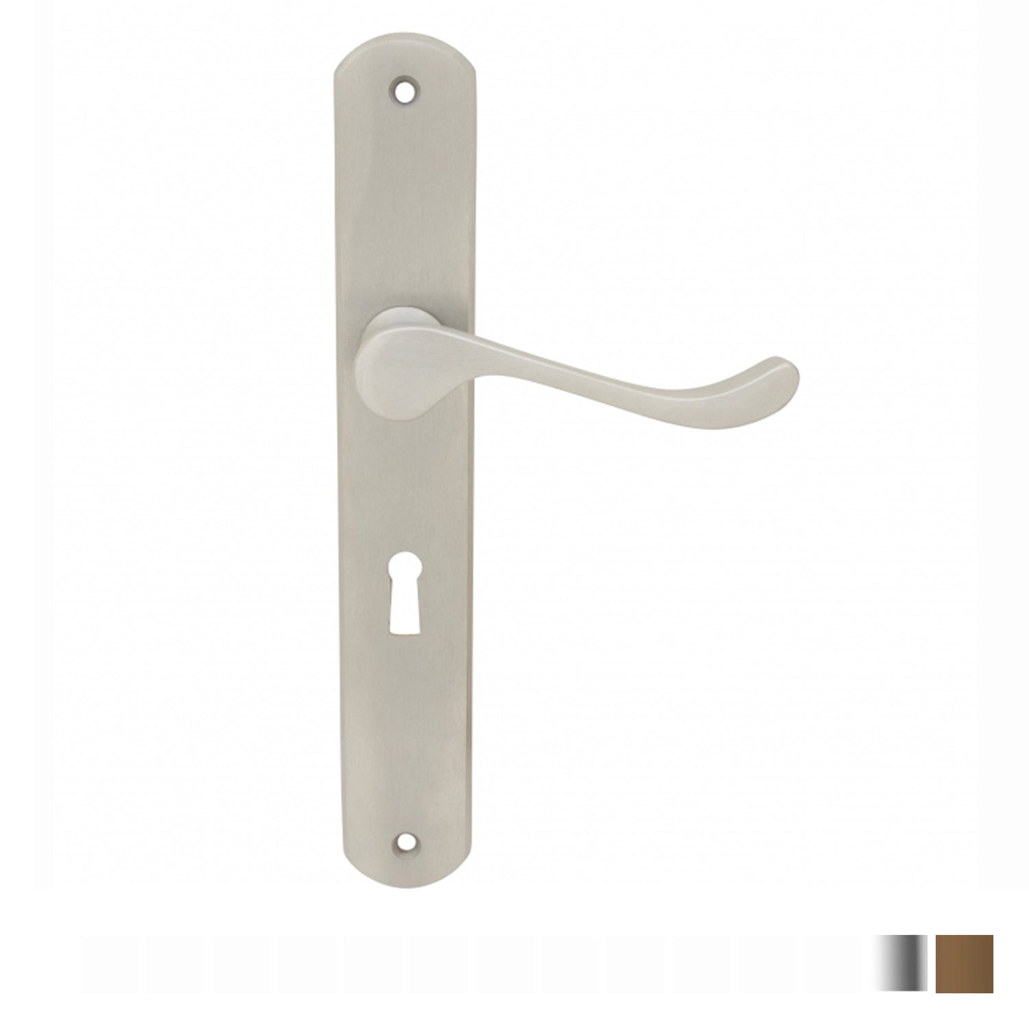 KR Lucas Pavtom Scroll Door Lever Handle on Seri Long Plate Bit Key ...