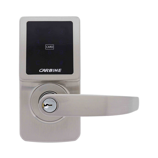 Carbine Electronic Door Lever Set Touch Screen Satin Nickel CEL-3IN1 ...
