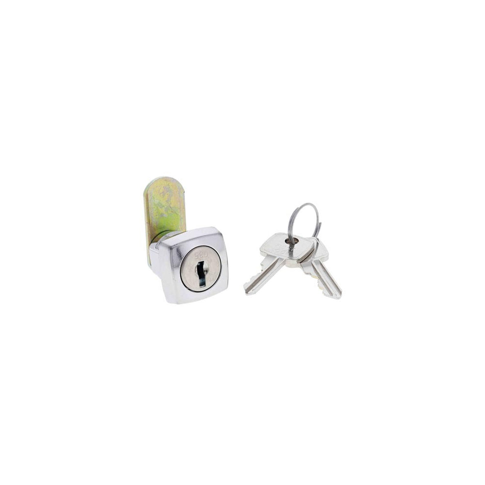 Firstlock Cabinet Cam Lock Square Face 19mm Keyed to Differ Chrome ...