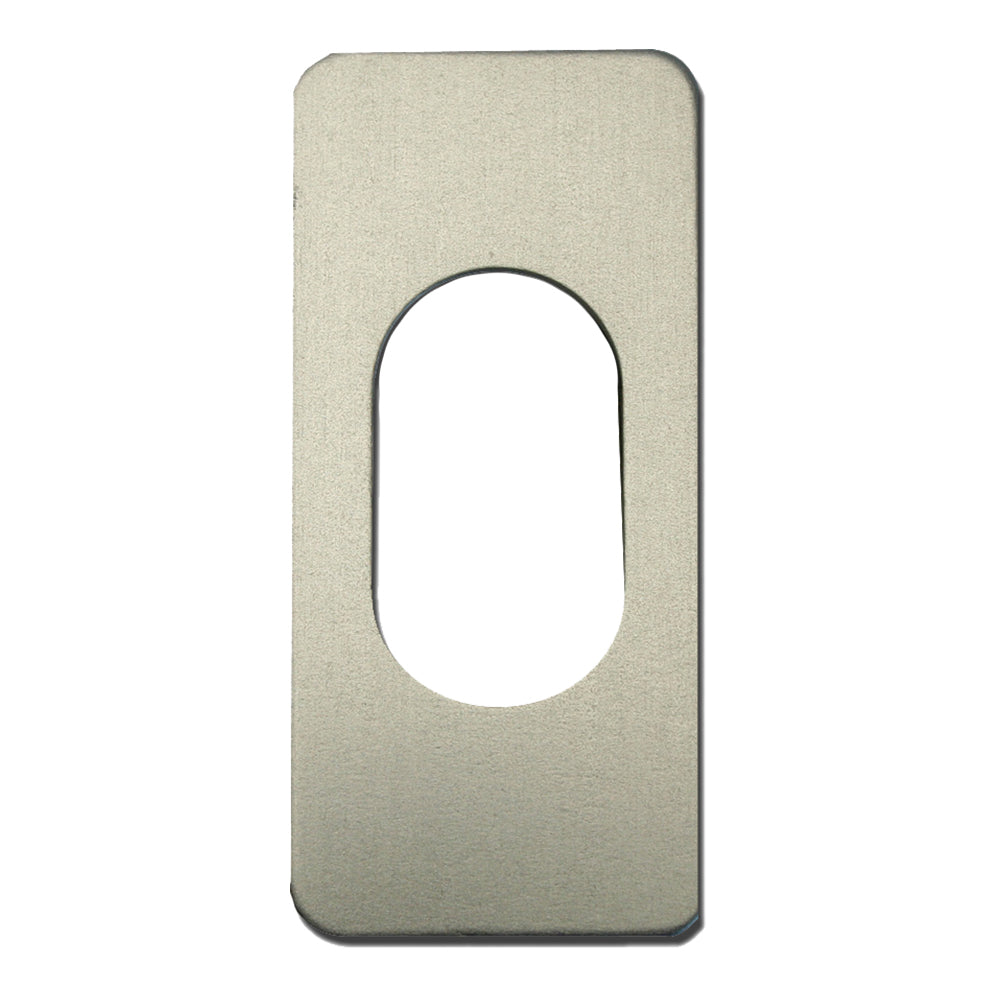Souber UE2 Oval Rectangular Escutcheon Self Adhesive Silver Anodised ...