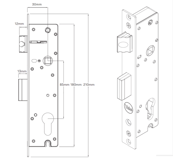 Lockwood Door Lock Pack Induro Mortice Palladium Aria Levers Black w ...