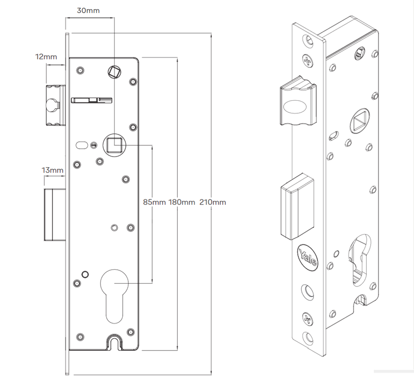 Lockwood Door Lock Pack Induro Mortice Palladium Aria Levers Black w ...