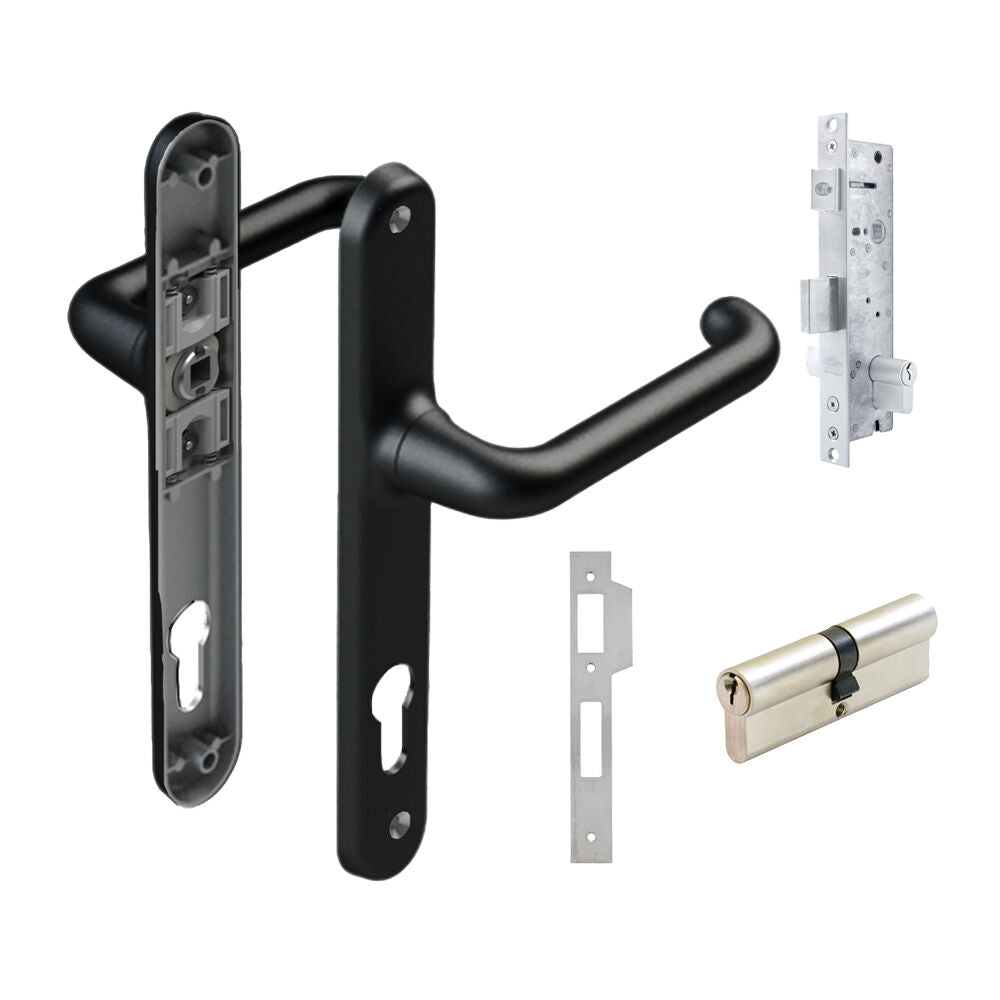 Lockwood Door Lock Pack Induro Mortice Verona Gidgee Levers Black w ...
