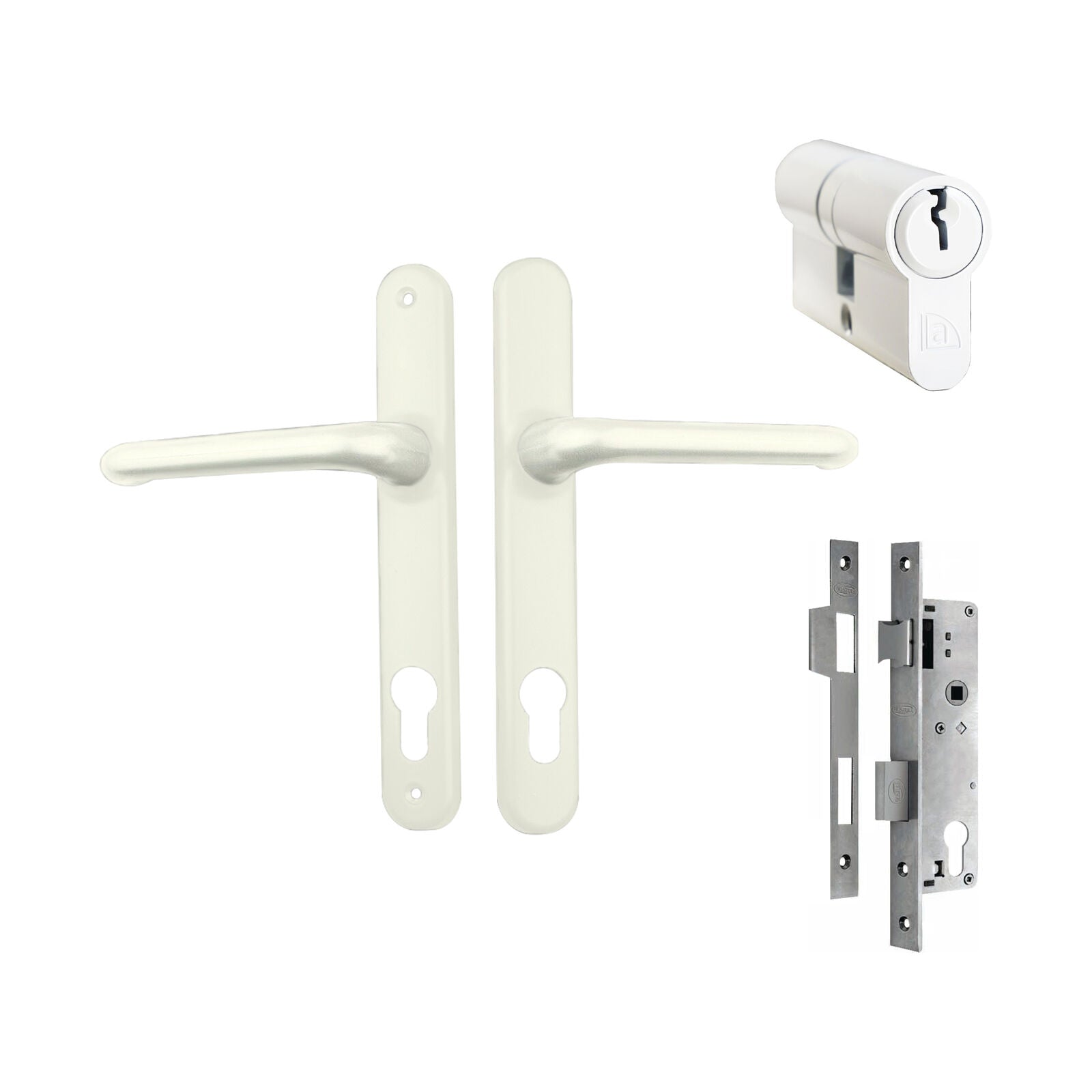 Interlock Door Lock Pack with Mortice Lock Verona Lever White with Euro ...