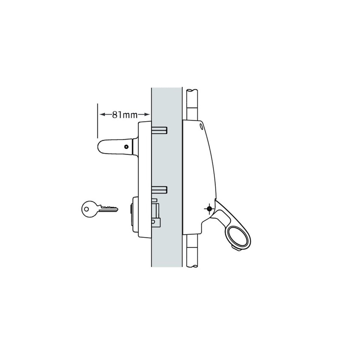 Briton Door Lock Pack B378 Rim Panic Latch Bolt/Bar Outside Lever w ...