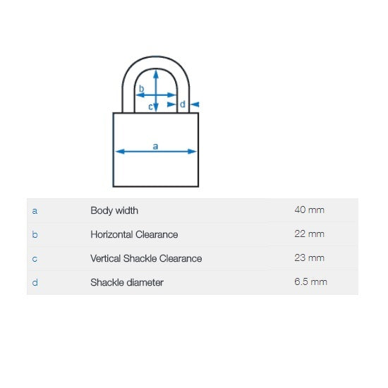 Abus Security Padlock Keyed Alike KA6402 40mm Brass Body 6540KA12 ...