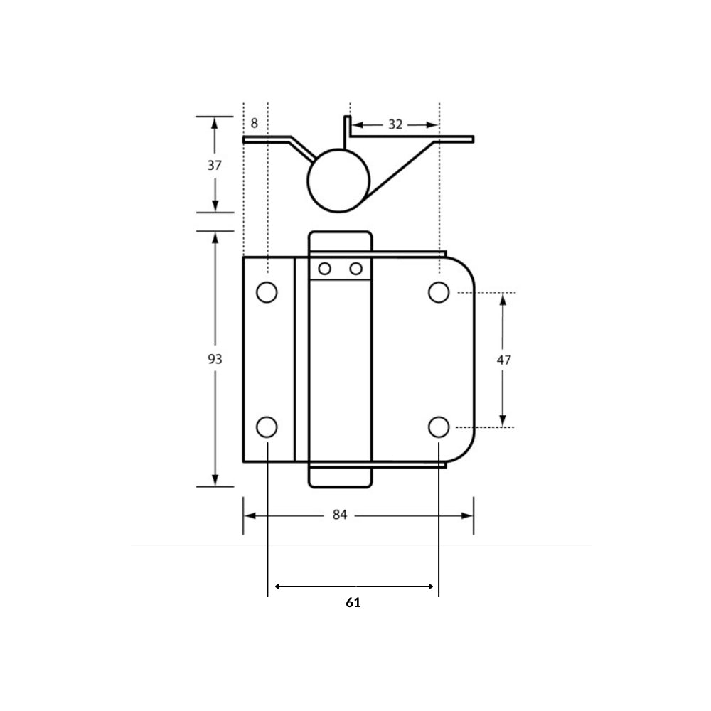 Metlam Spring Hinges in Satin Chrome Plate 109 - Available in Various ...