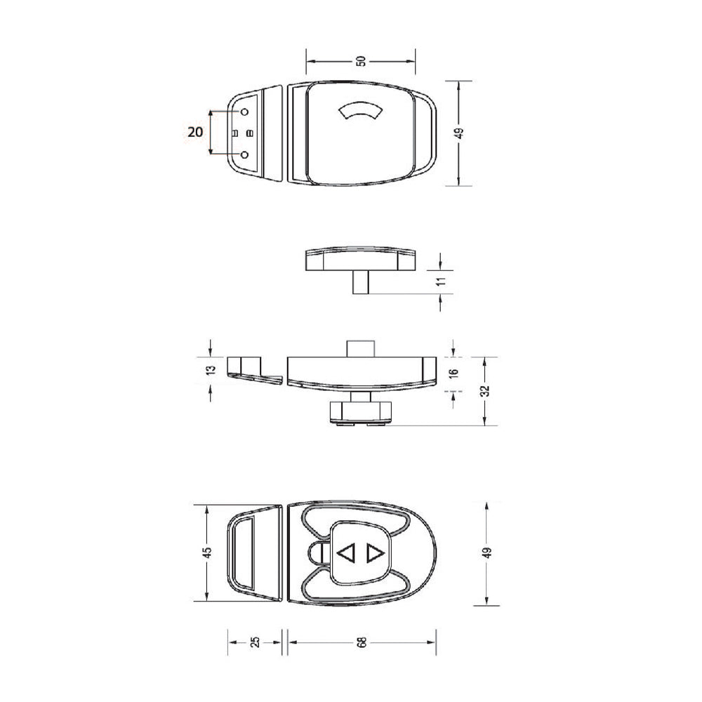 Metlam Sera Slide Lock and Indicator Concealed Fix Matt Black SERA_LOCK ...