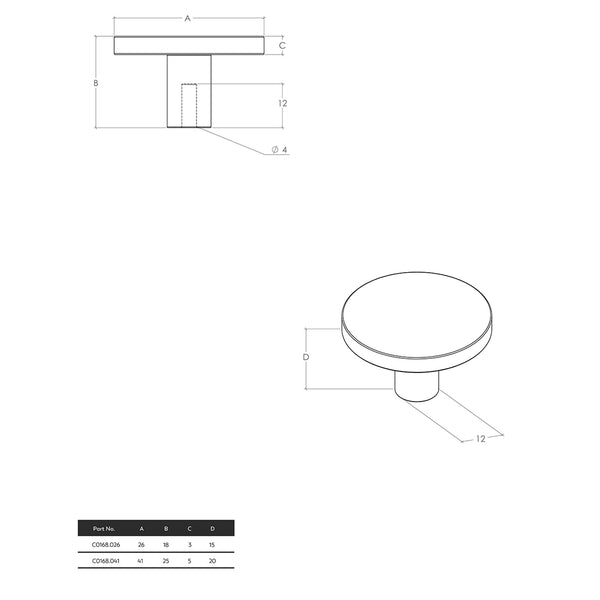 Momo Como Knob - Available In Various Finishes and Sizes | Keeler Hardware