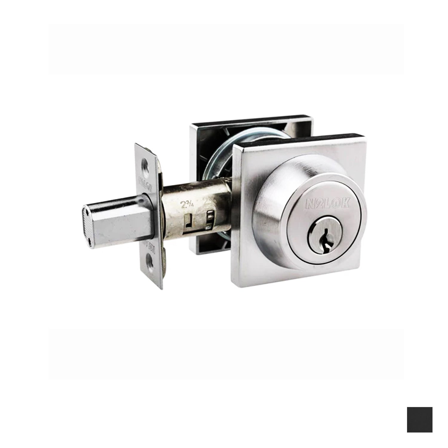 N2lok Modern Square Double Cylinder Deadbolt Box Pack | Keeler Hardware