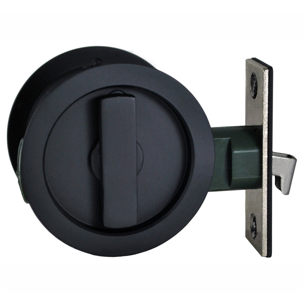Nidus Cavity Sliding Door Privacy Set CSDPRI-RD-BL Round Black | Keeler ...