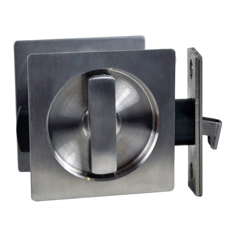 Nidus Cavity Sliding Door Privacy Set CSDPRI-SQ-SS Square Stainless ...
