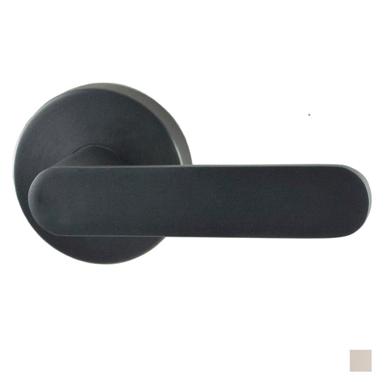 Nidus Spring Round Rose Radius End Door Lever Passage Set | Keeler Hardware