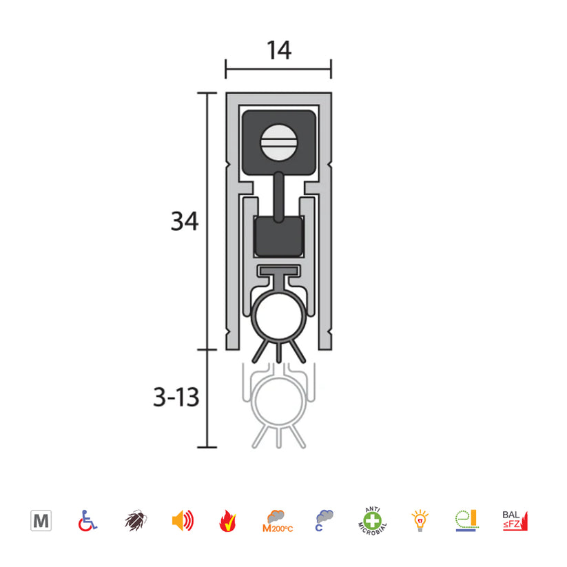 Raven RP8SI Automatic Door Bottom Seals - Available In Various Finishes ...