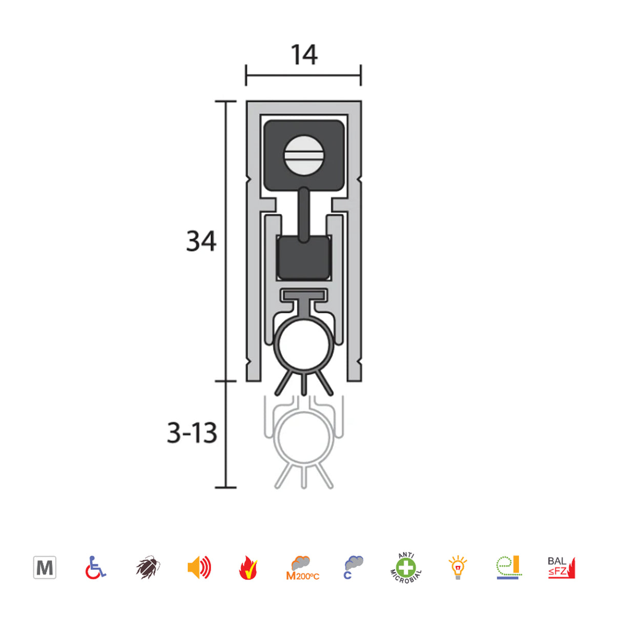 Raven RP8SI Automatic Door Bottom Seals - Available In Various Finishes ...