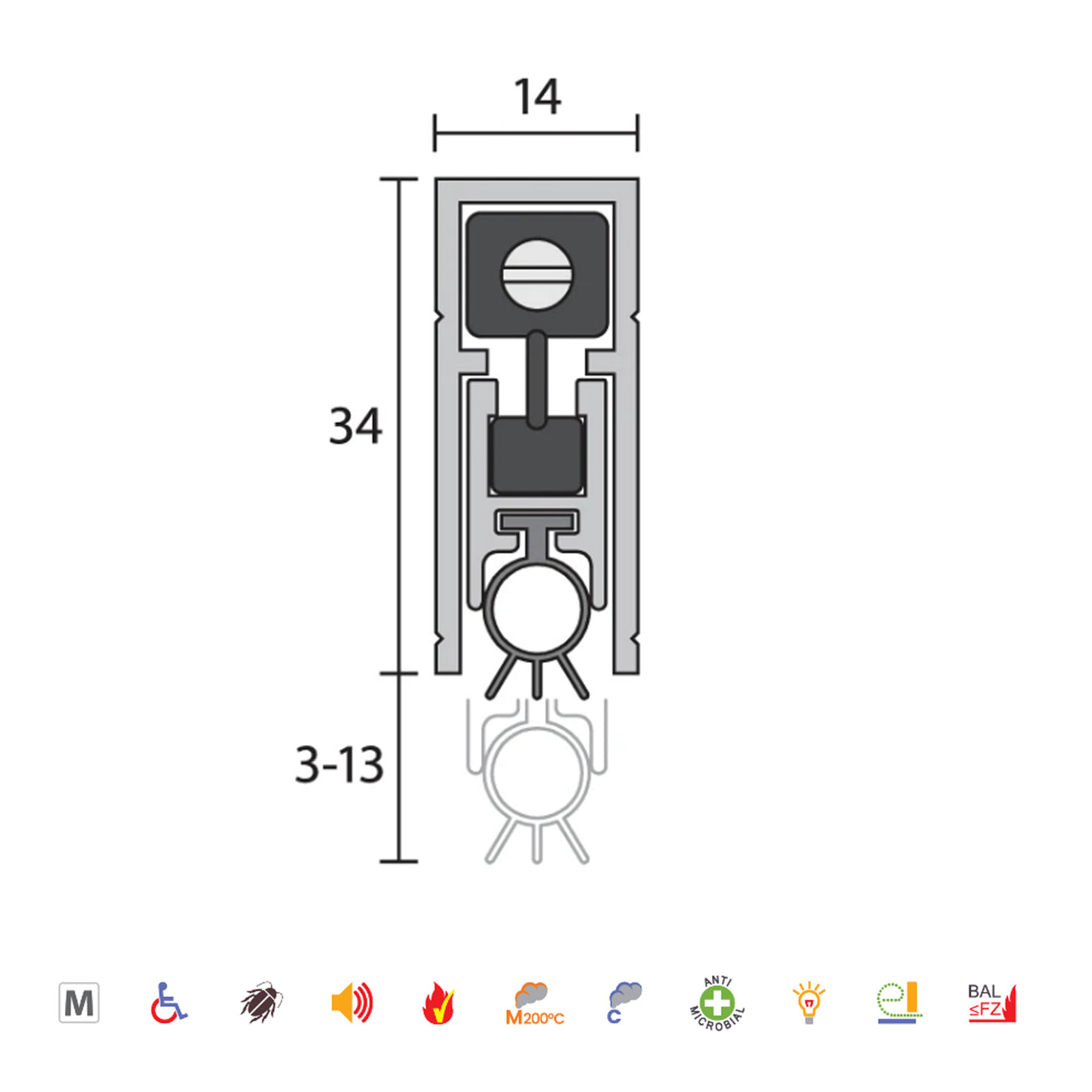 Raven RP8SI Automatic Door Bottom Seals - Available In Various Finishes ...