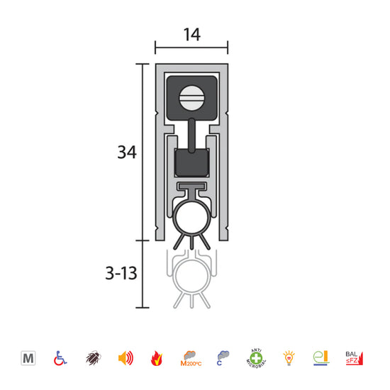 Raven RP8SI Automatic Door Bottom Seals - Available In Various Finishes ...