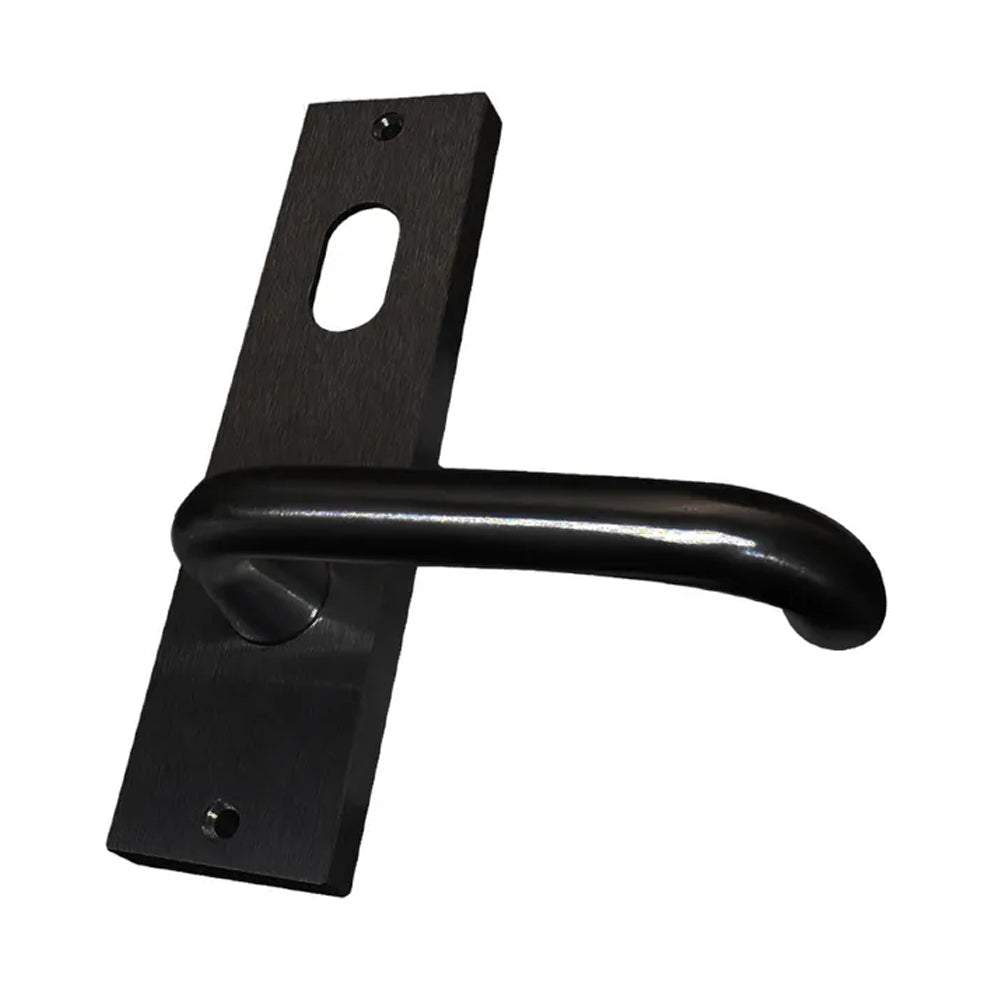 Lockton Square End Internal Plate Cylinder Hole & Lever Matt Black SQ ...