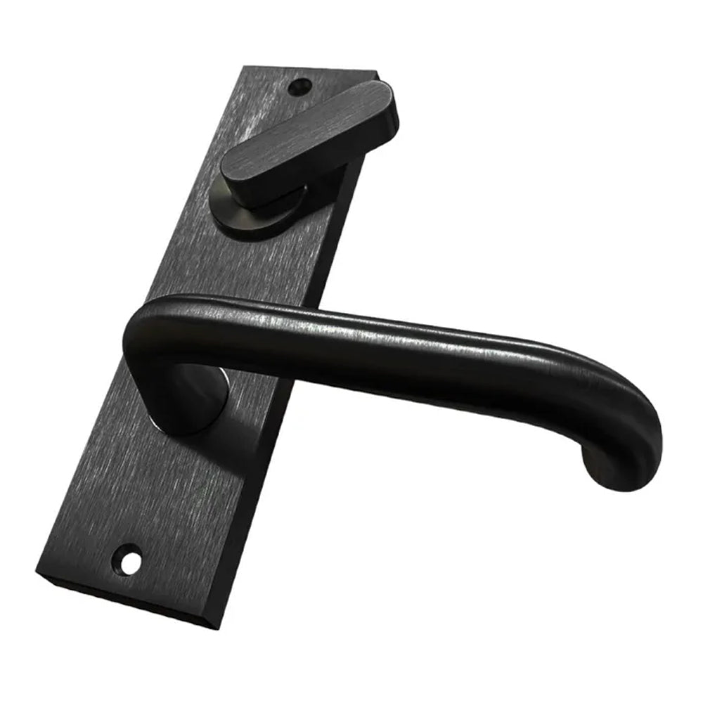 Lockton Square End Internal Plate DA Turn Snib Lever Matt Black SQ ...