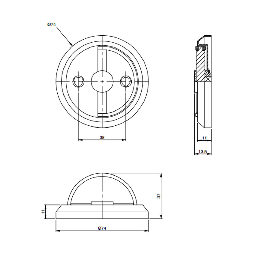 Austyle Flush Pull Round Ring Latch - Available in Various Finishes | Keeler Hardware