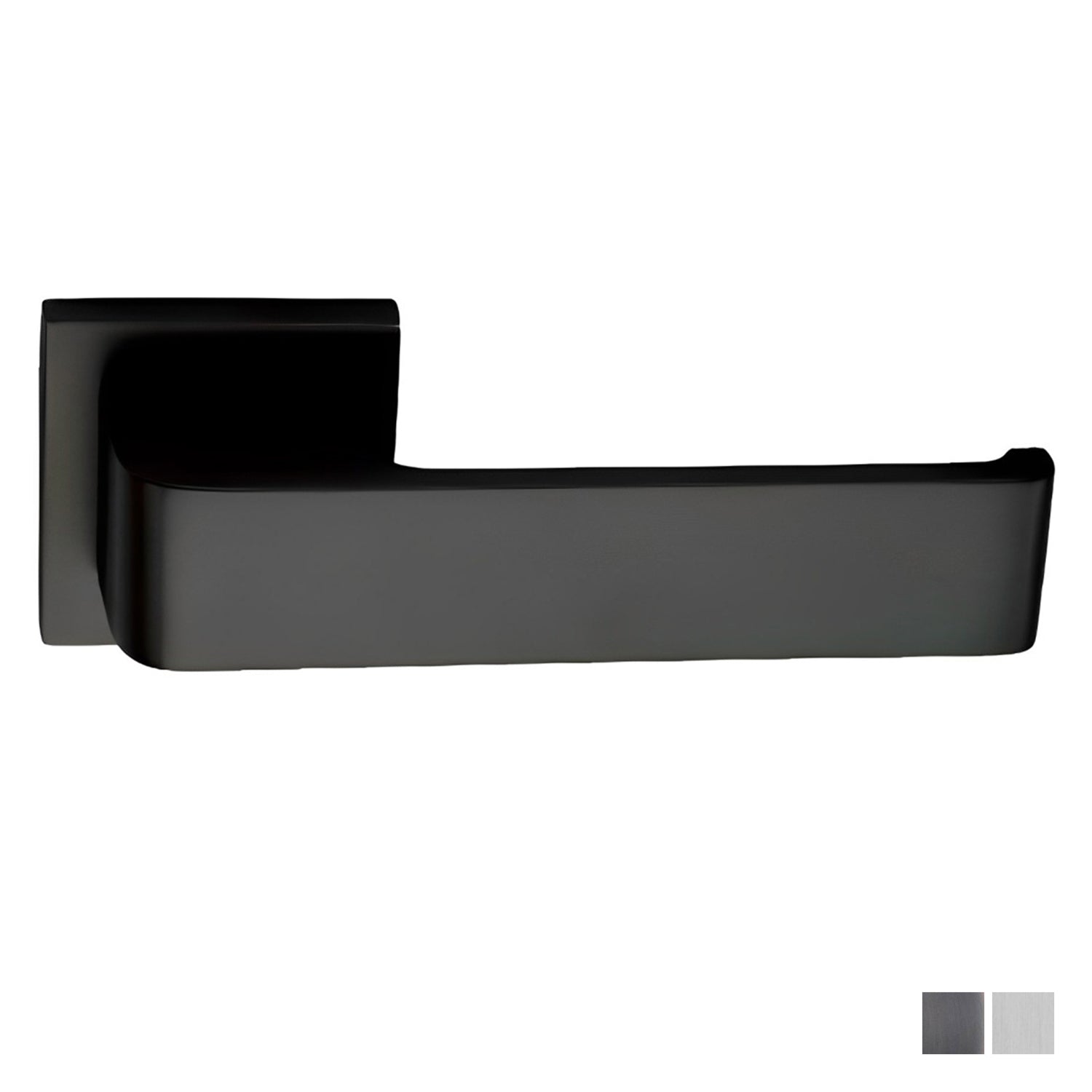 Superior Brass Urban Narrow Door Lever on Square Rose Passage Set ...