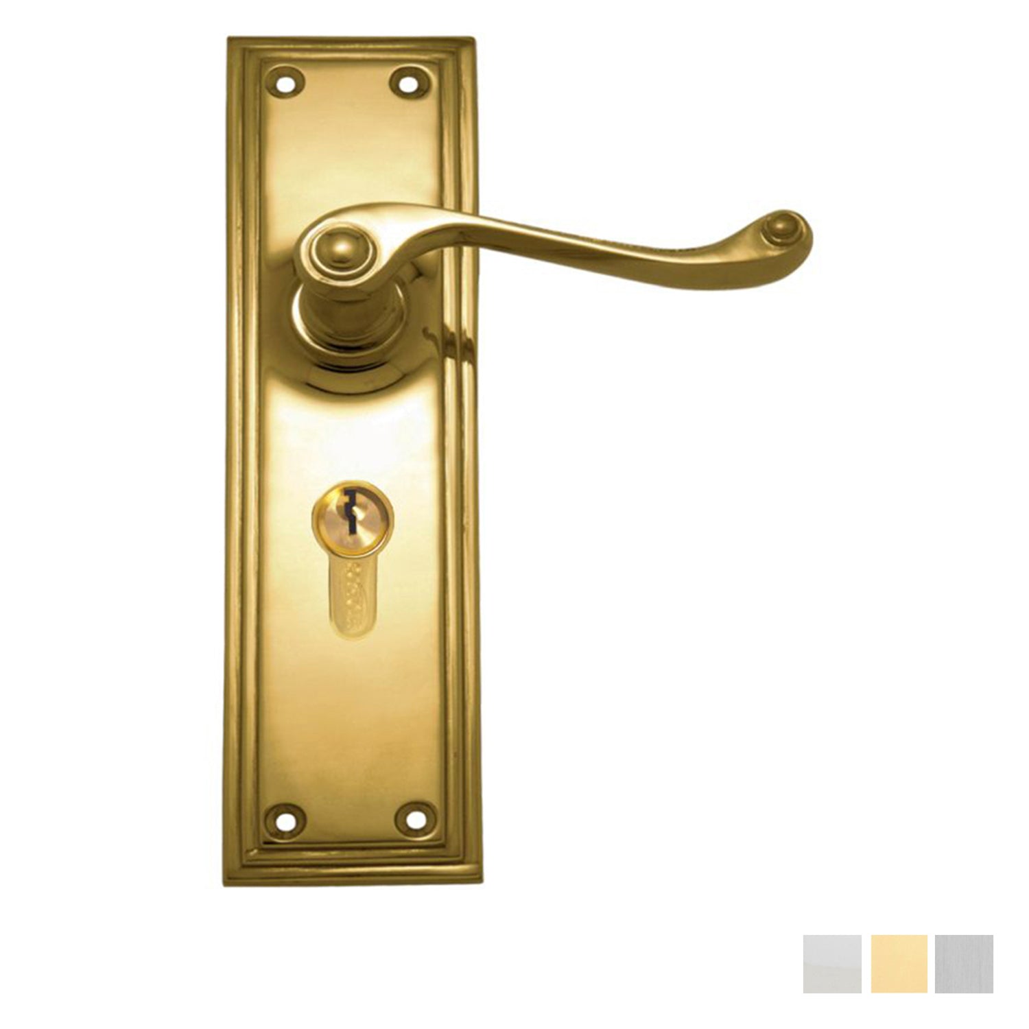 Superior Brass Heritage Door Lever Double Step Entrance Set | Keeler ...