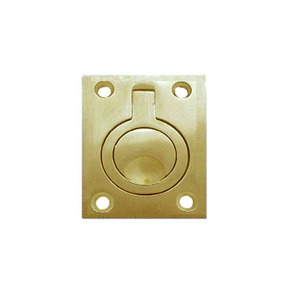 Superior Brass Flush Ring Pull 72x62mm Polished Brass 4452 | Keeler ...