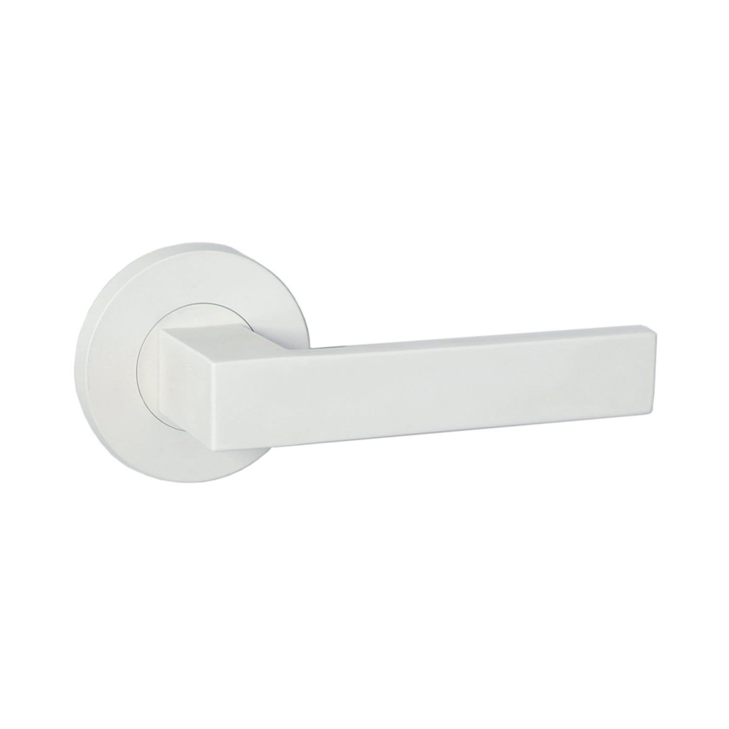 Builders Choice Door Lever Set on Round Rose Passage/Privacy 63mm White ...
