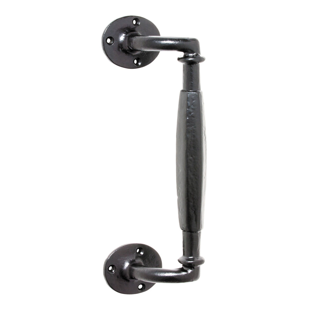 Tradco Iron Offset Pull Handle 265x60mm Matt Black 1867 | Keeler Hardware