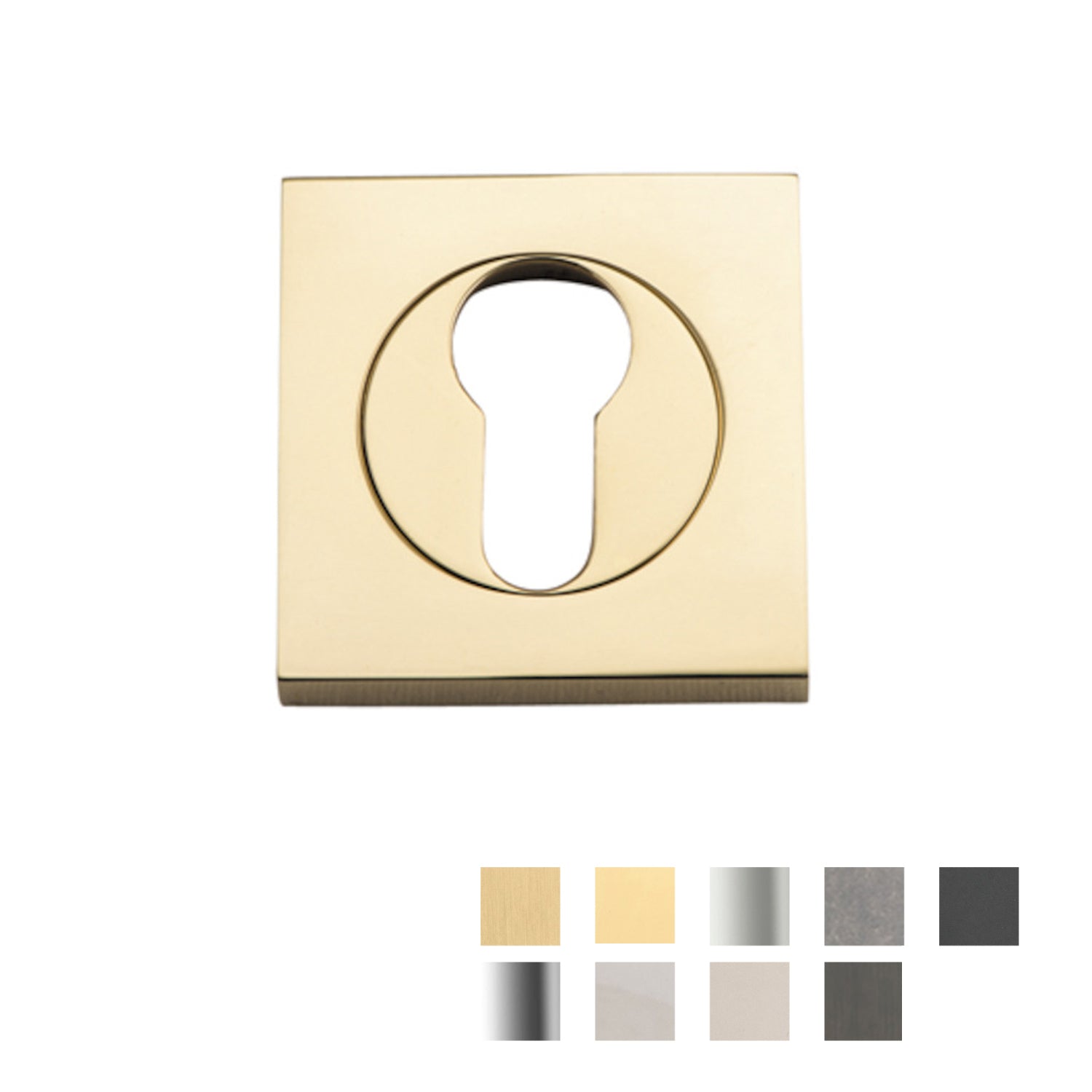Iver Euro Escutcheon Square Concealed Fix Pair - Available In Various ...