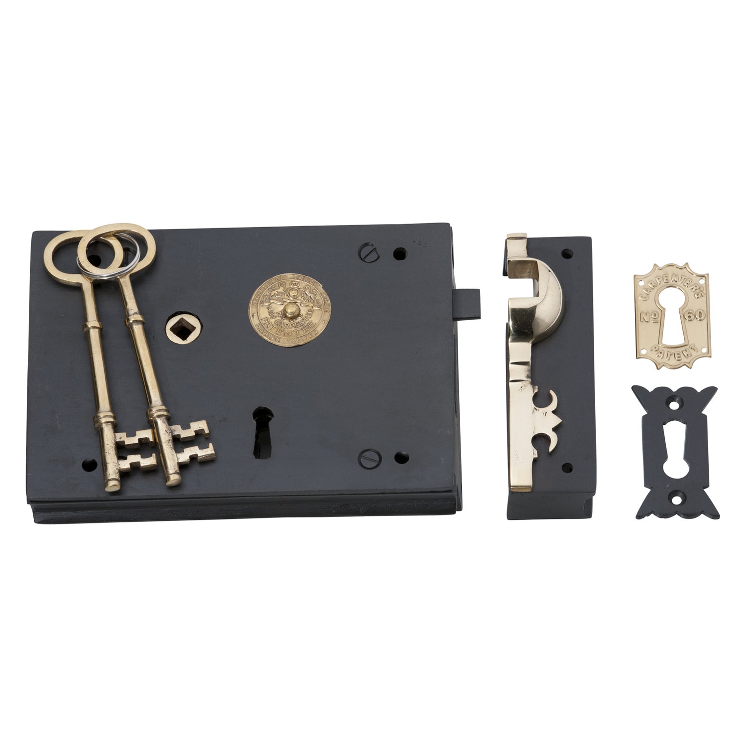Tradco Carpenters Lock Left Hand Iron 182x128mm Antique Finish 2005 ...