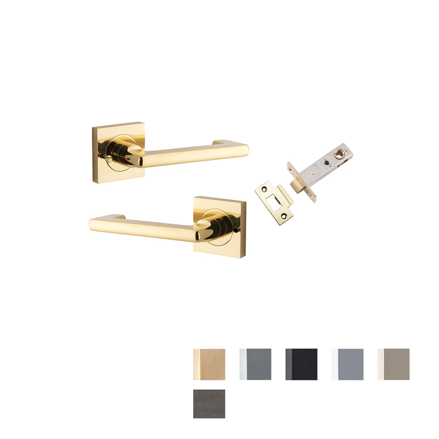 Iver Baltimore Return Lever on Square Rose Inbuilt Privacy Kit | Keeler ...