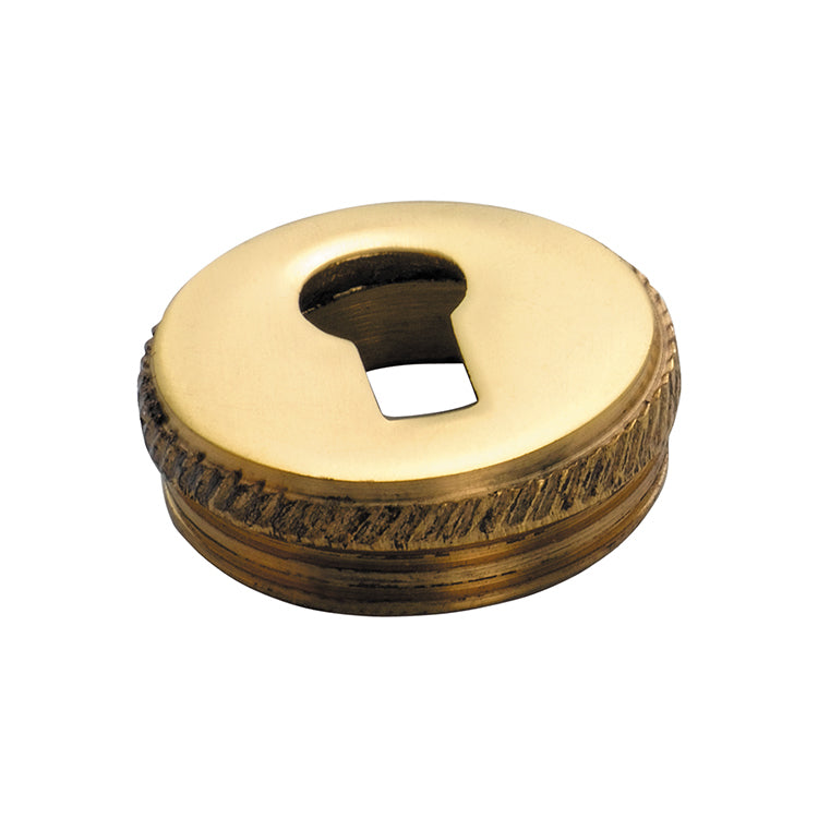Tradco 3804PB Round Insert Escutcheon Polished Brass 19mm |Free ...