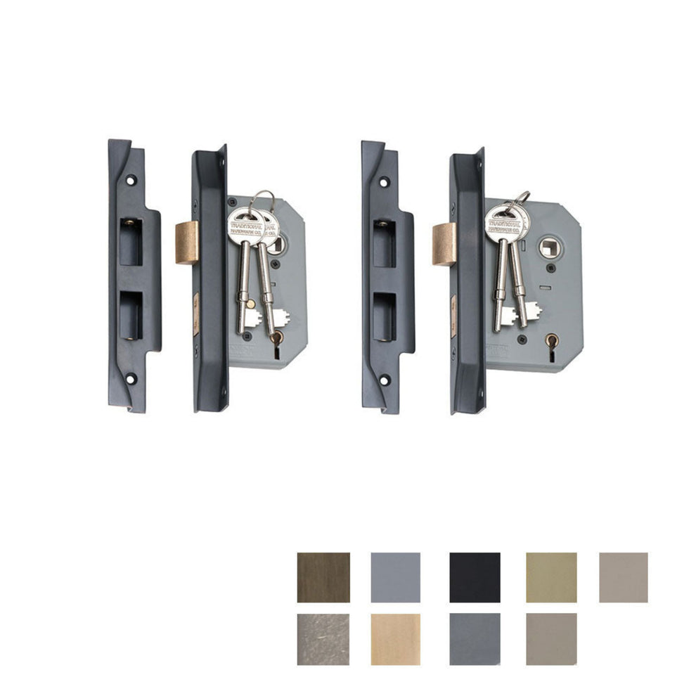 Tradco Rebated 5 Lever Mortice Lock - Available In Various Finishes ...