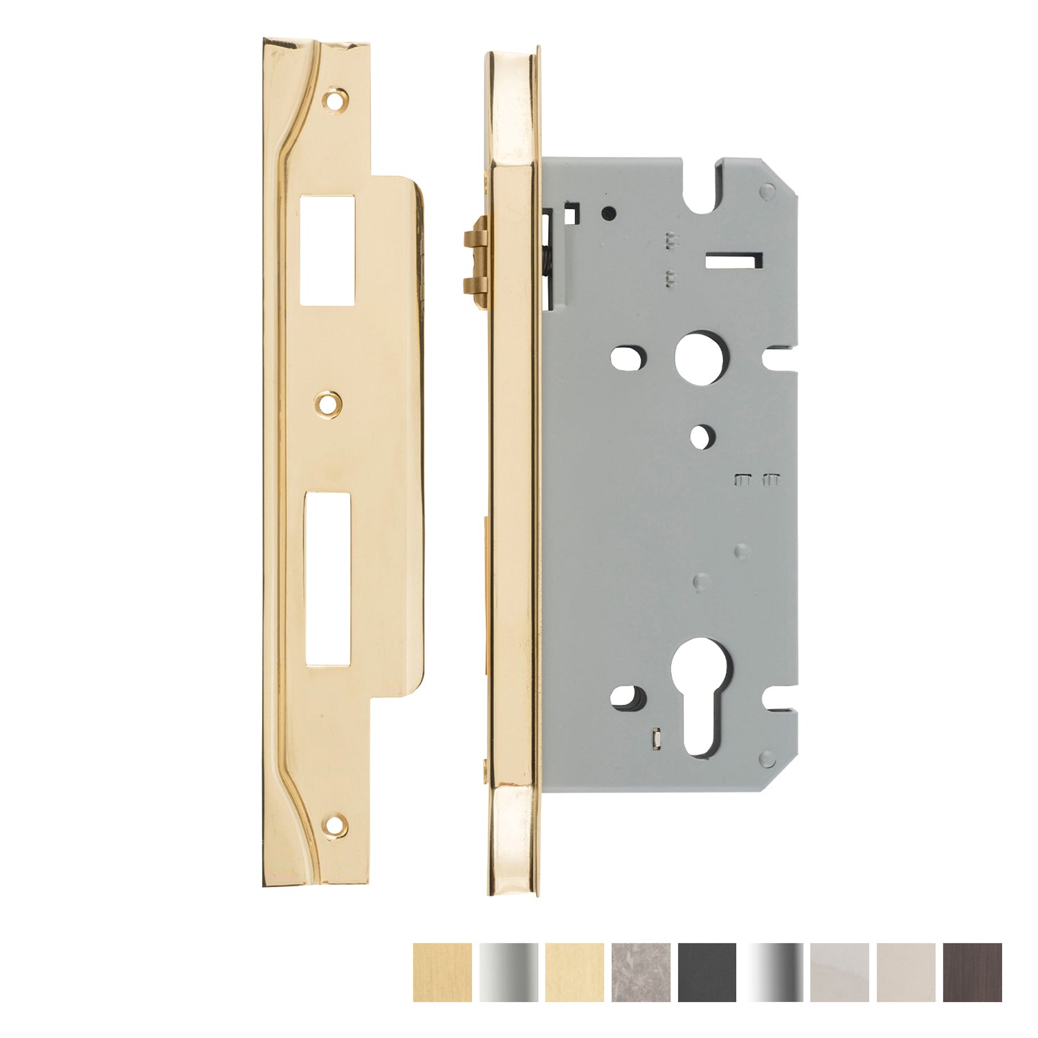 Iver Rebated Euro Roller Mortice Lock - Available in Various Finishes ...