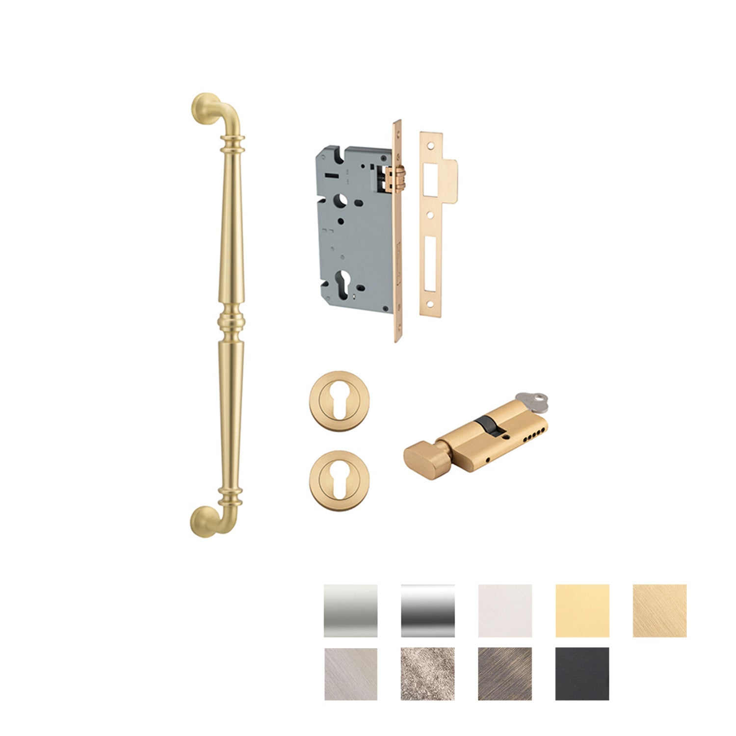 Iver Sarlat Door Pull Handle Entrance Kit Key/Thumb 450mm | Keeler Hardware