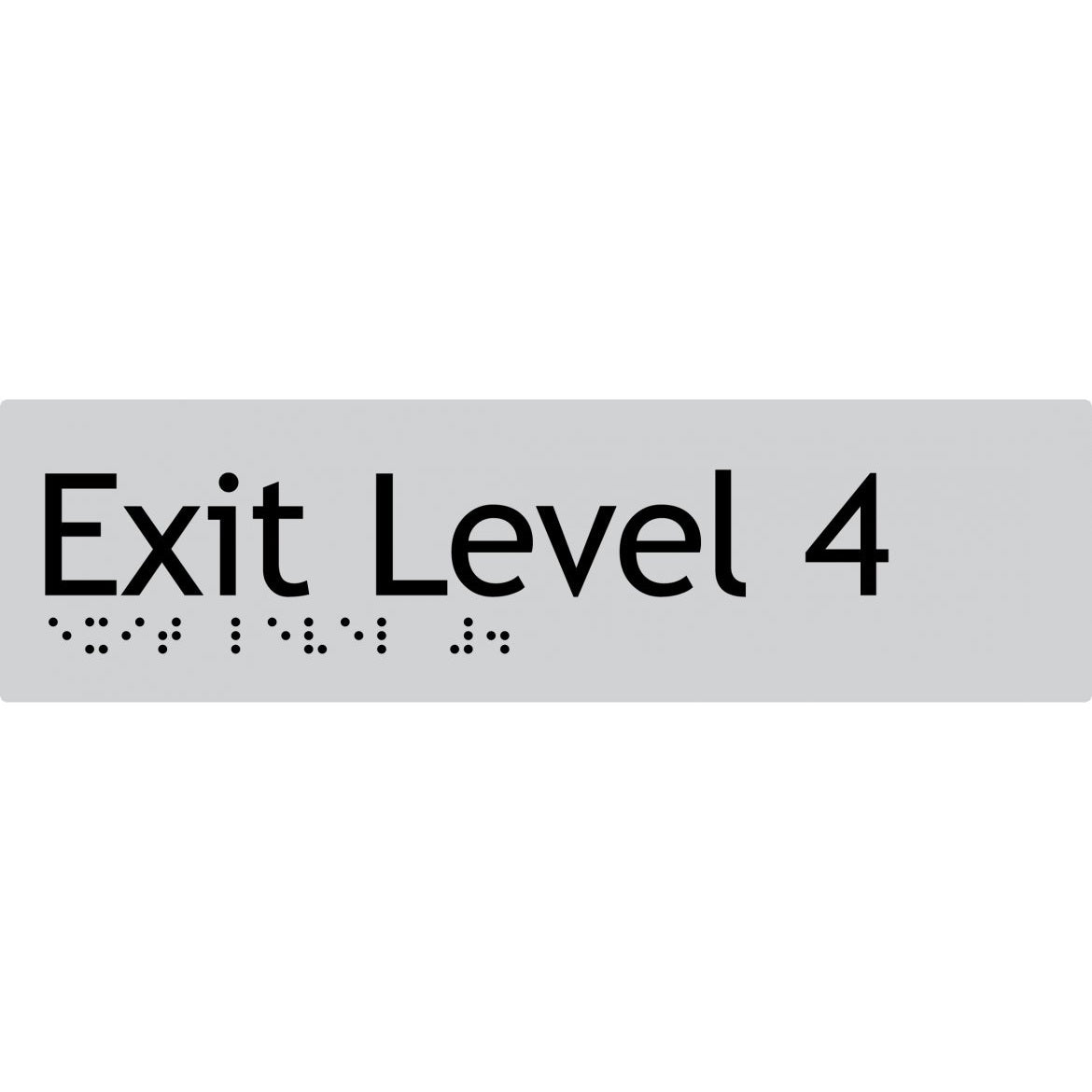 Level 4 Exit Sign w/ Braille L4-SILVER |Free Shipping |SCL Locks ...