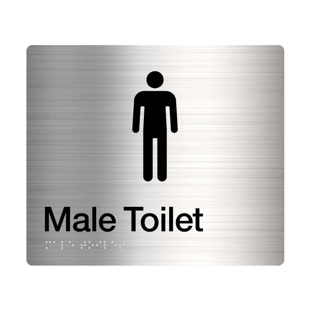 Tim The Sign Man Male Toilet Amenity Sign Braille Stainless Steel MT-SS ...
