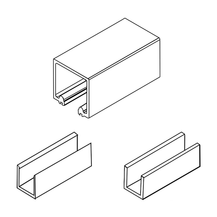 McCallum VIO Folding Door 100kg Track and Channel Kit | Keeler Hardware
