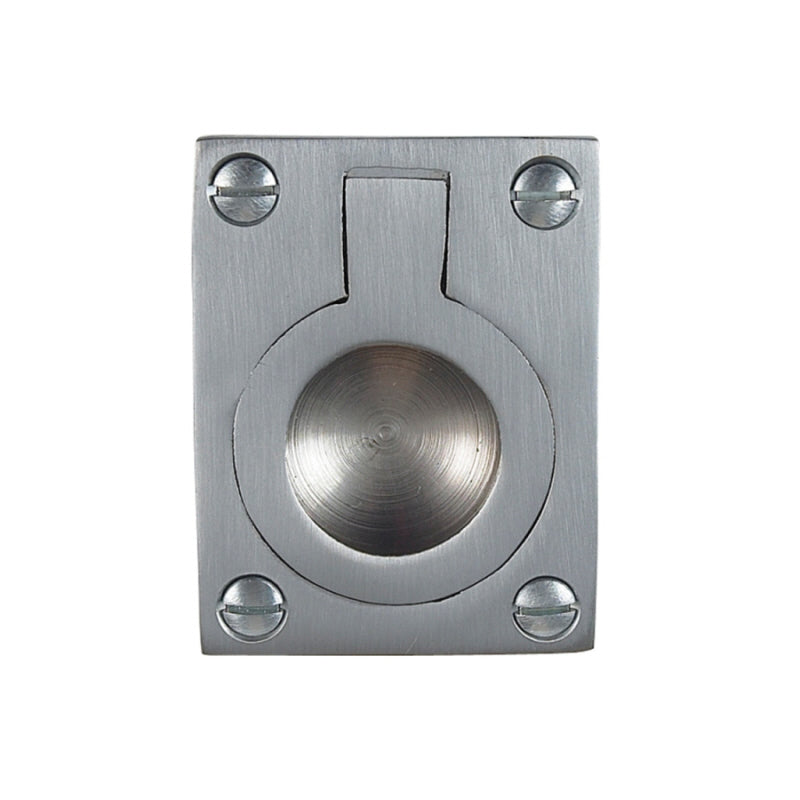 Zanda Flush Ring 40x33mm Satin Chrome 5177SC | Keeler Hardware