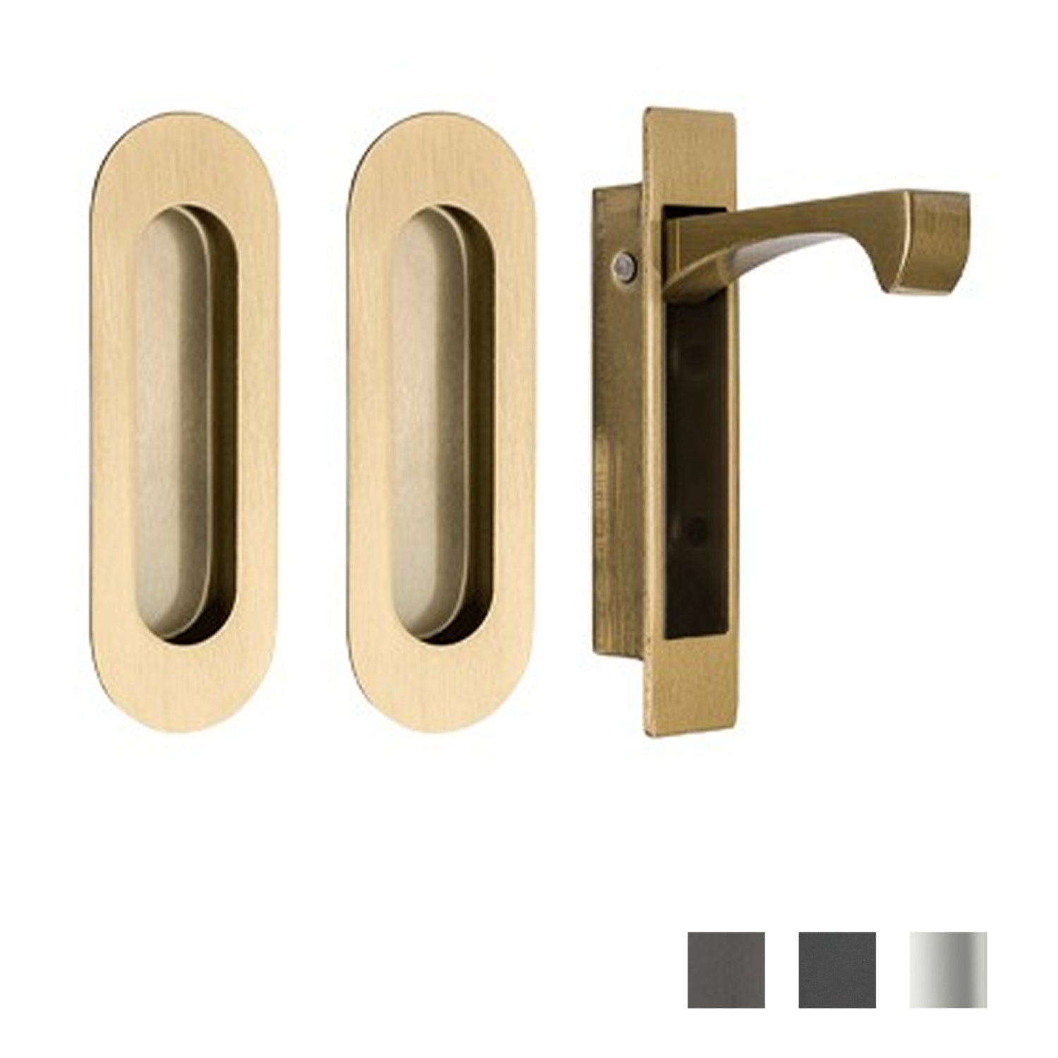 Zanda Duke Oval Style Flush Pull Kit - Available in Various Finishes ...
