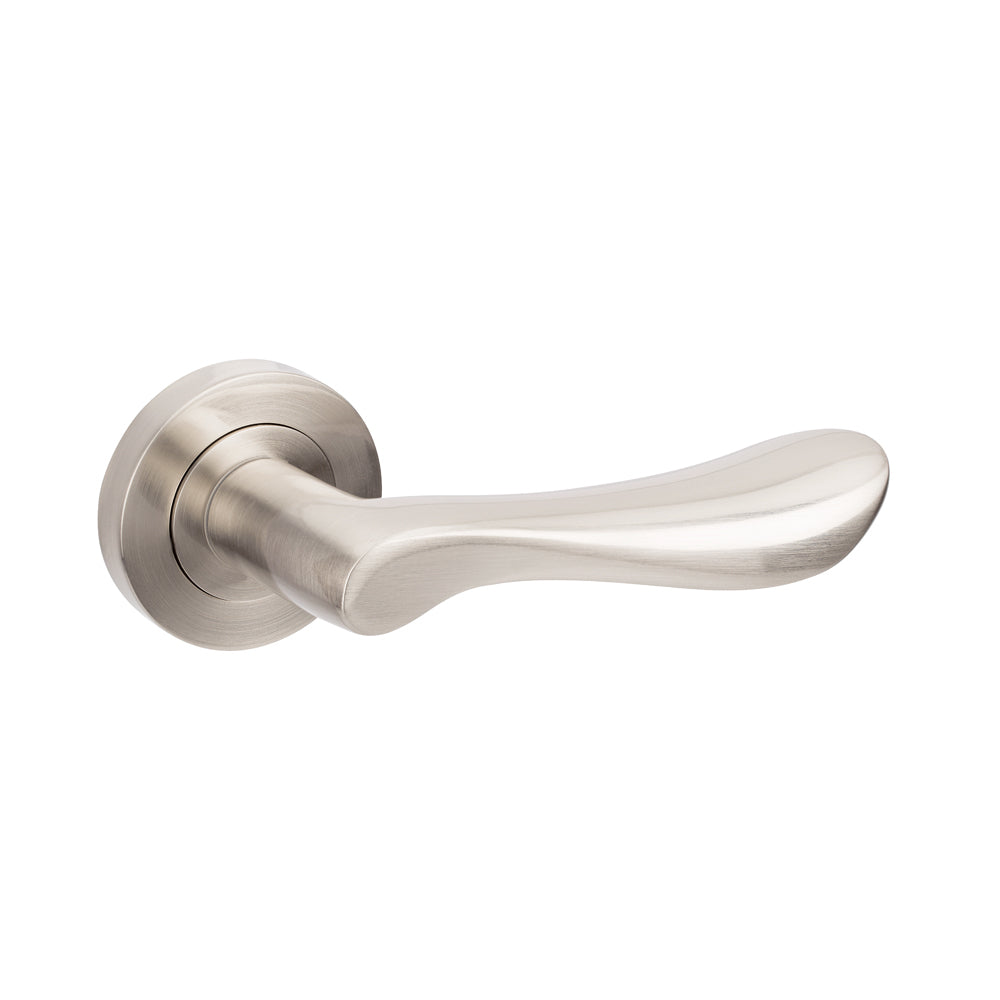Zanda Juno Door Handle Lever Set Brushed Nickel | Keeler Hardware